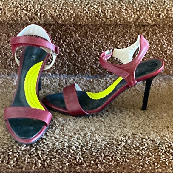Michelle K | Shoes | Red Leather Sandals By Michelle K Size 75 | Poshmark